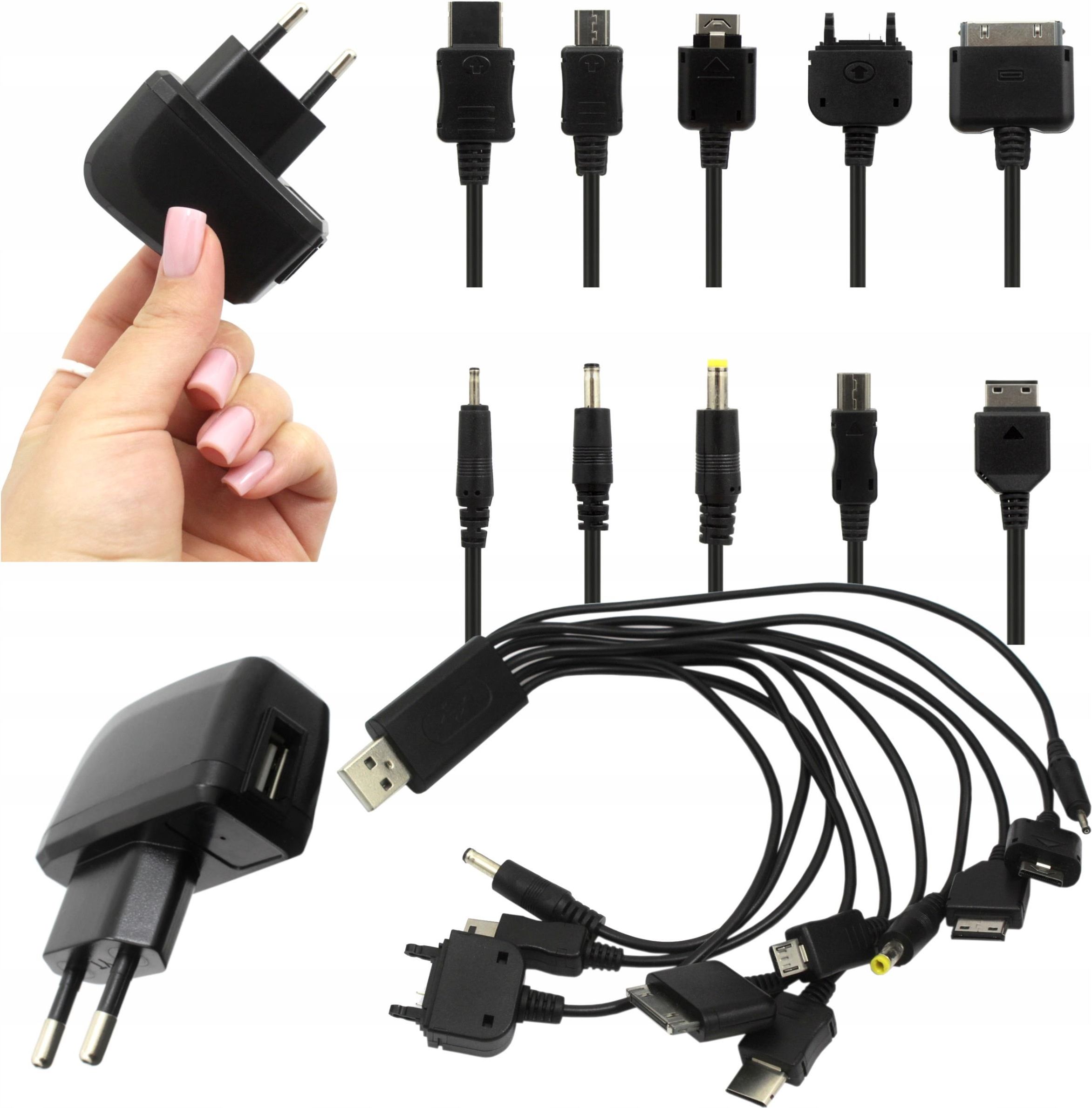 Ładowarka do telefonu Gsm Hurt Uniwersalna Usb Kabel 10W1 Nokia 3310 ...