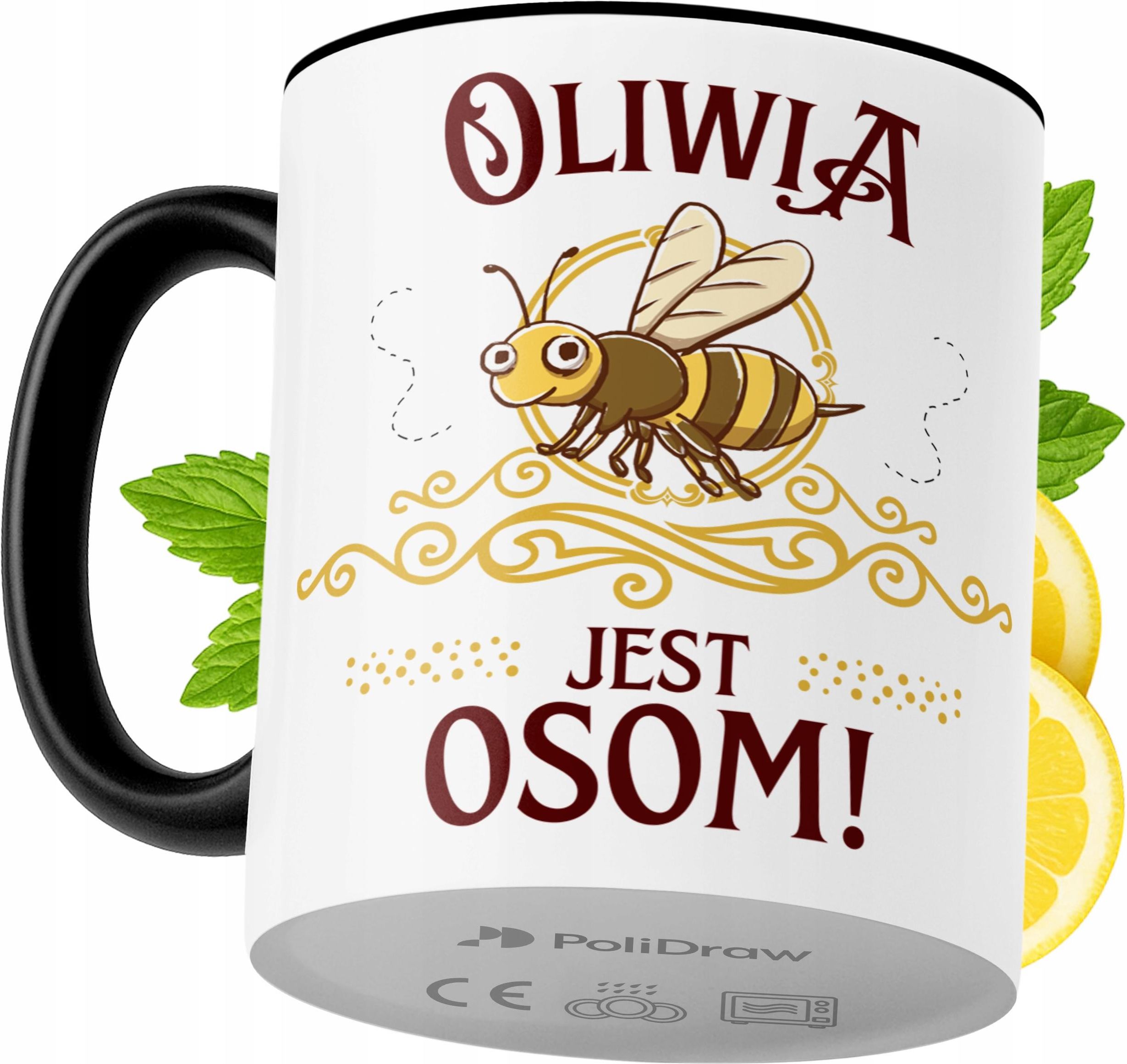 Polidraw Kubek Dla Oliwii Na Prezent Z Nadrukiem Ze Zdjęciem 330ml Czarny - Opinie i atrakcyjne ...