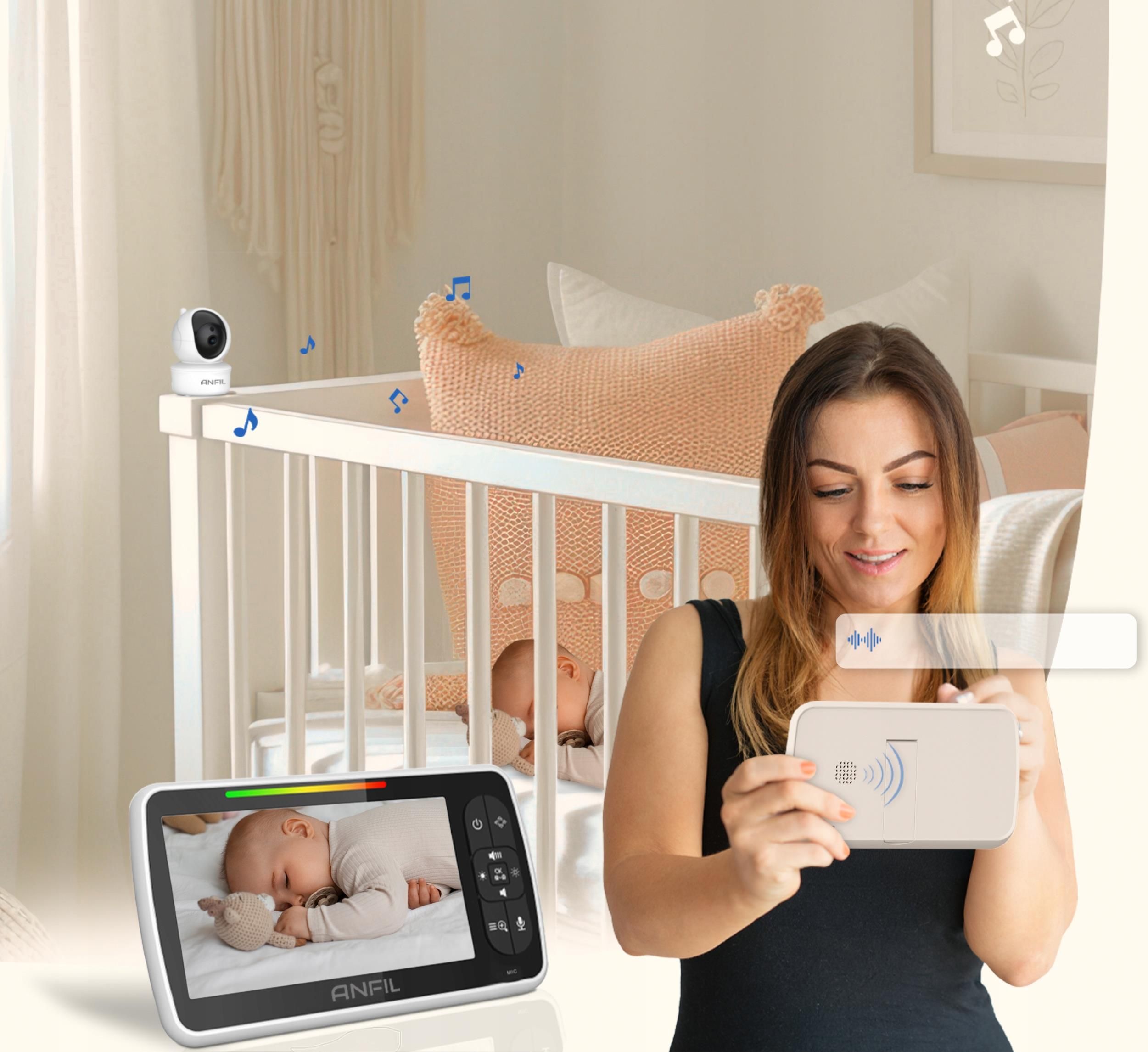 Anfil Elektroniczna Niania Z Kamerą 5 Cali Dwukierunkowy Tryb Audio-Night Vision-Vox - Ceny i ...