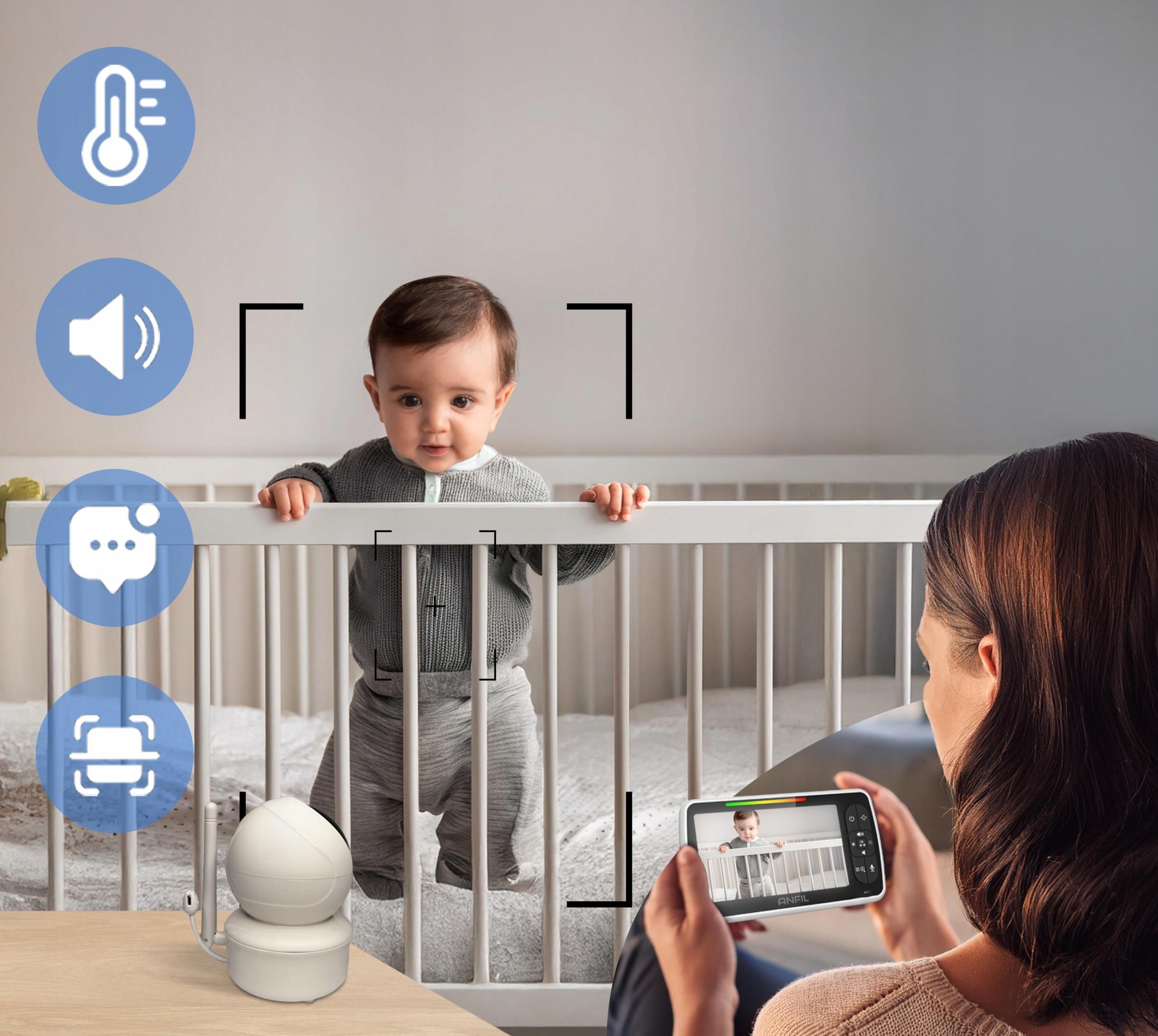 Anfil Elektroniczna Niania Z Kamerą 5 Cali Dwukierunkowy Tryb Audio-Night Vision-Vox - Ceny i ...