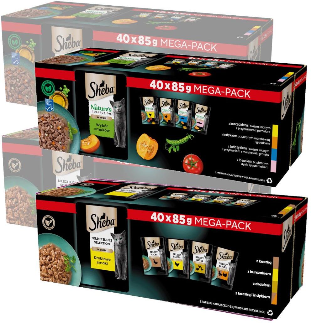 Karma Sheba Selection Select Slices Drobiowe Smaki I Nature’S Collection Wybór Smaków Mokra ...