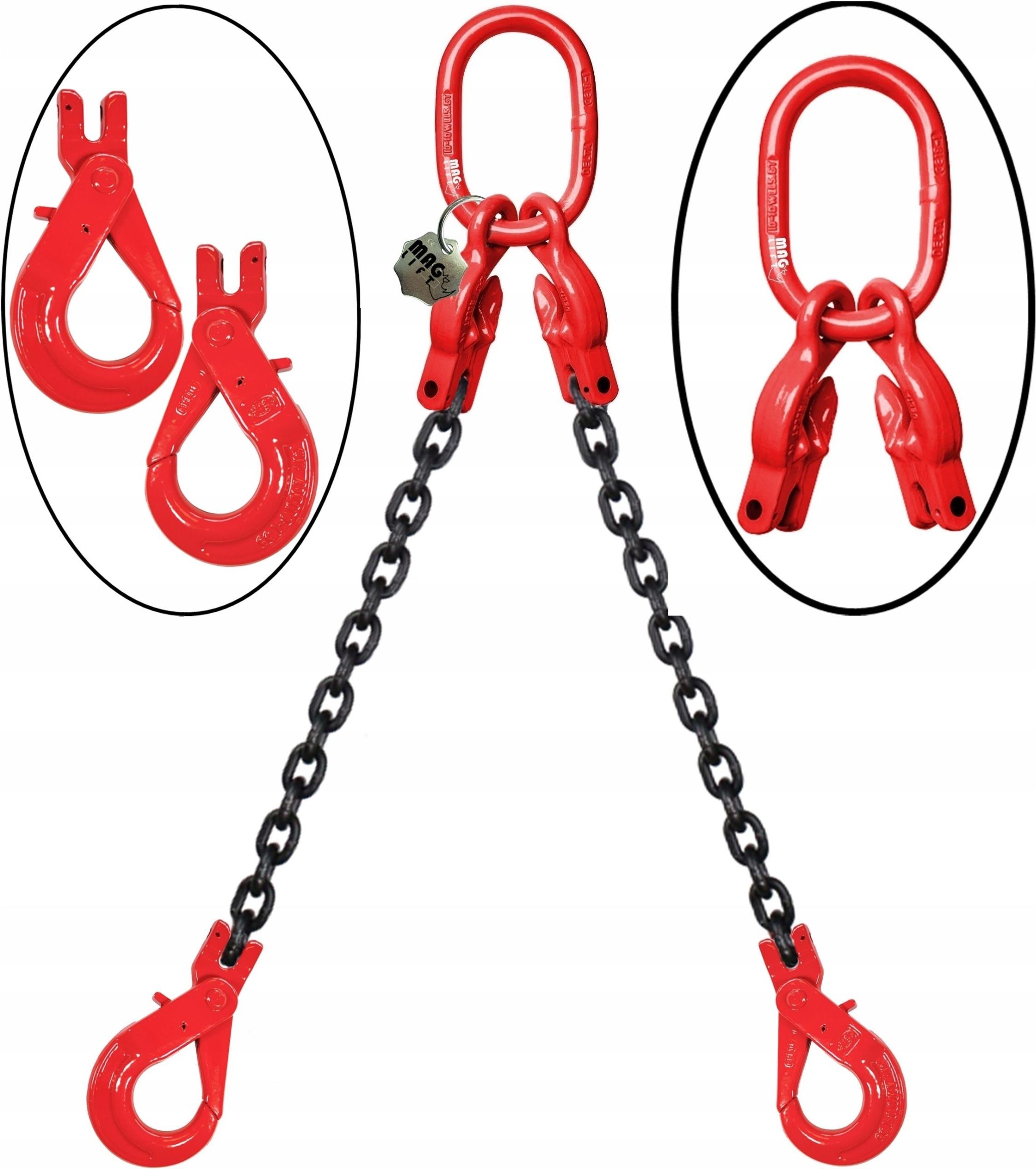 Urządzenie dźwigowe Mag-Lift Zawiesie Łańcuchowe 2C 4,25T 2,5M Ogniwo ...