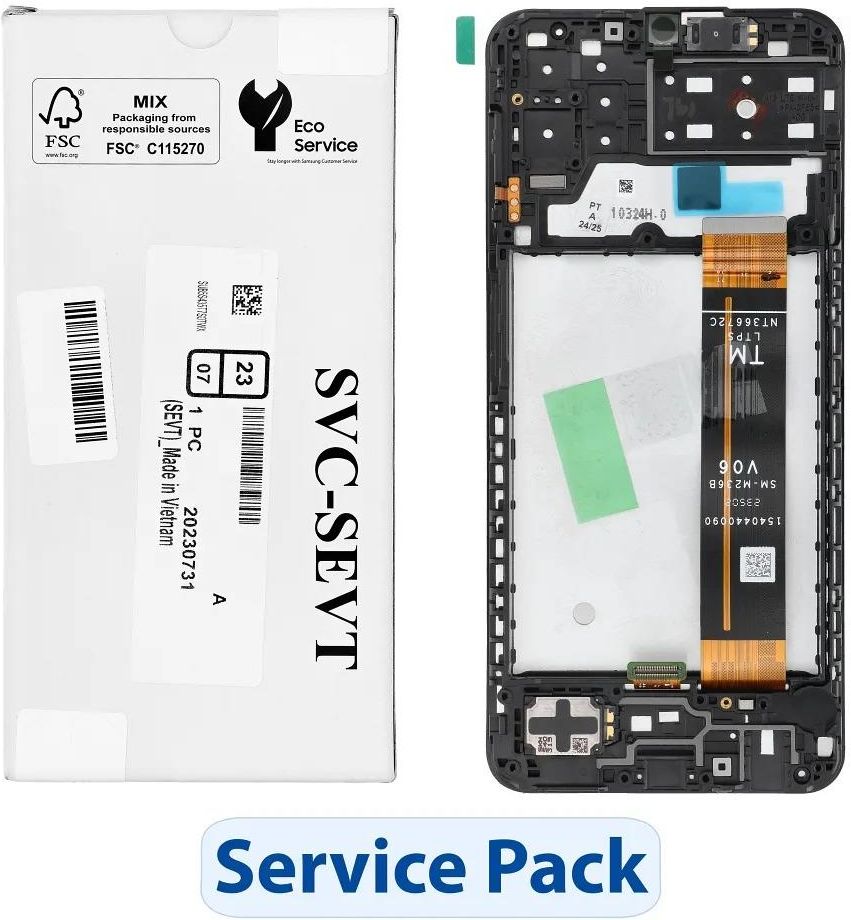 Podzespoły do telefonu Samsung Servicepack Wyświetlacz Lcd A13 A135F ...