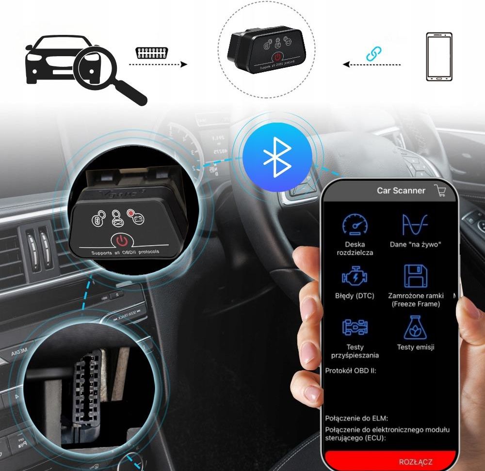 Vgate Icar 2 Bluetooth 5.0 Bt 4.0 Obd2 Ios - Opinie i ceny na Ceneo.pl