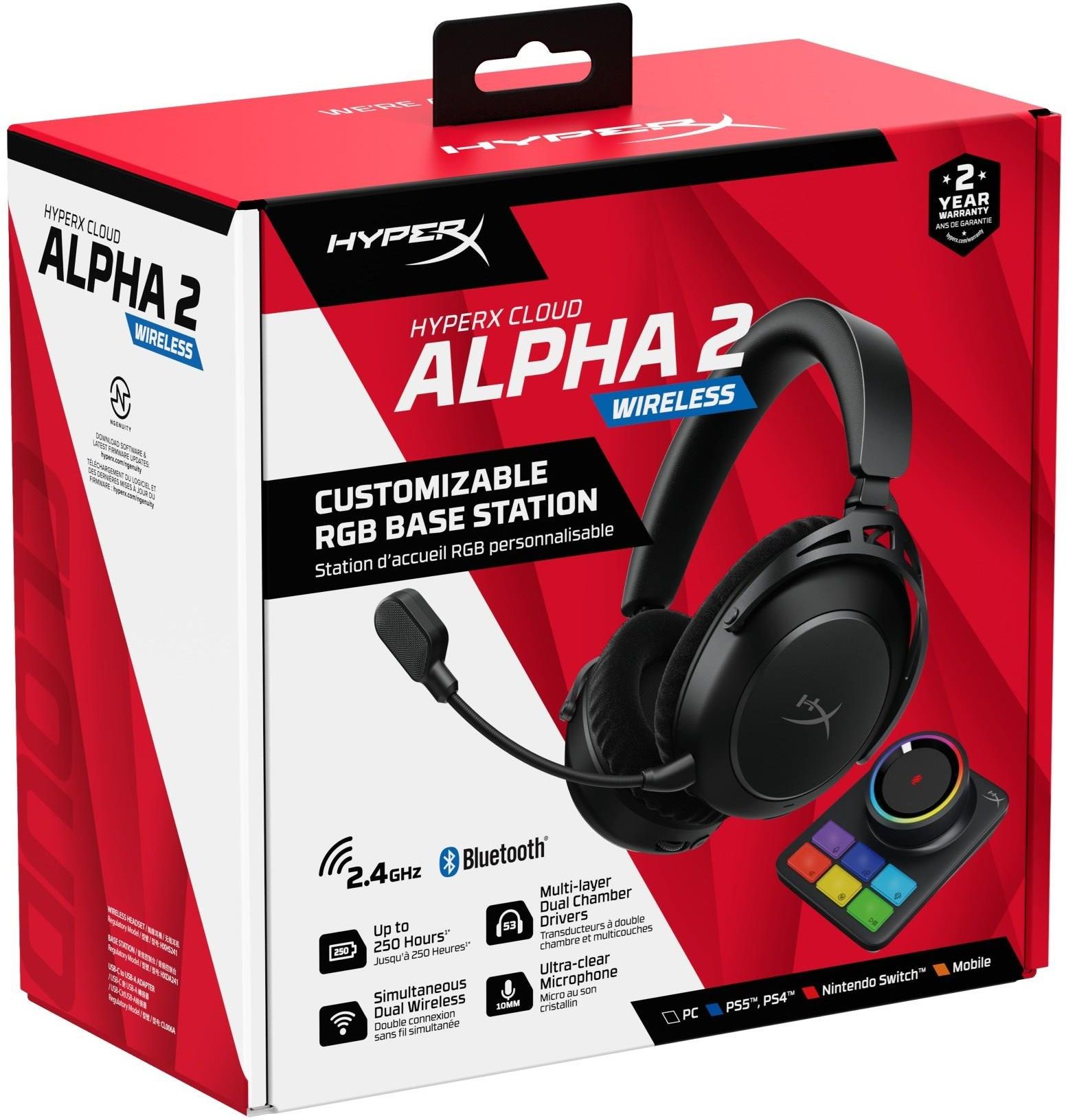 HyperX Cloud Alpha 2 Wireless Czarny (AJ5C7AA) - Opinie i ceny na Ceneo.pl
