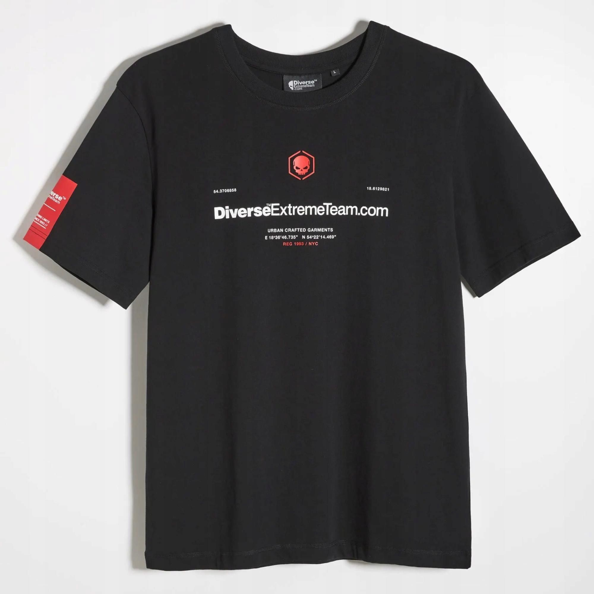 Diverse Extreme Team koszulka męska t-shirt Dext Logo 02 Czarny XXL ...
