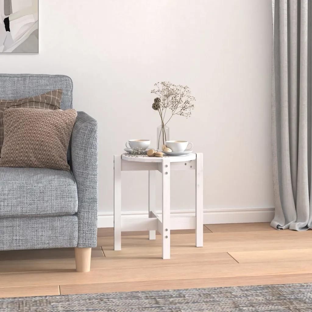 Gravora Stolik Kawowy z Litego Drewna Sosnowego Biały 42,5x45cm (G05114819) - Opinie i ...