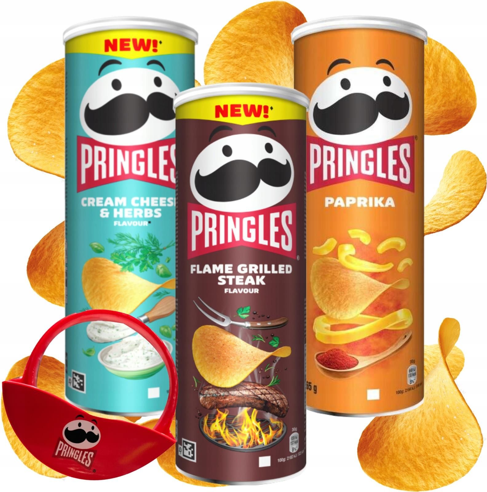 Pringles Zestaw Chipsy Ziemniaczane Różne Smaki Mix 3X165g Przedłużka ...