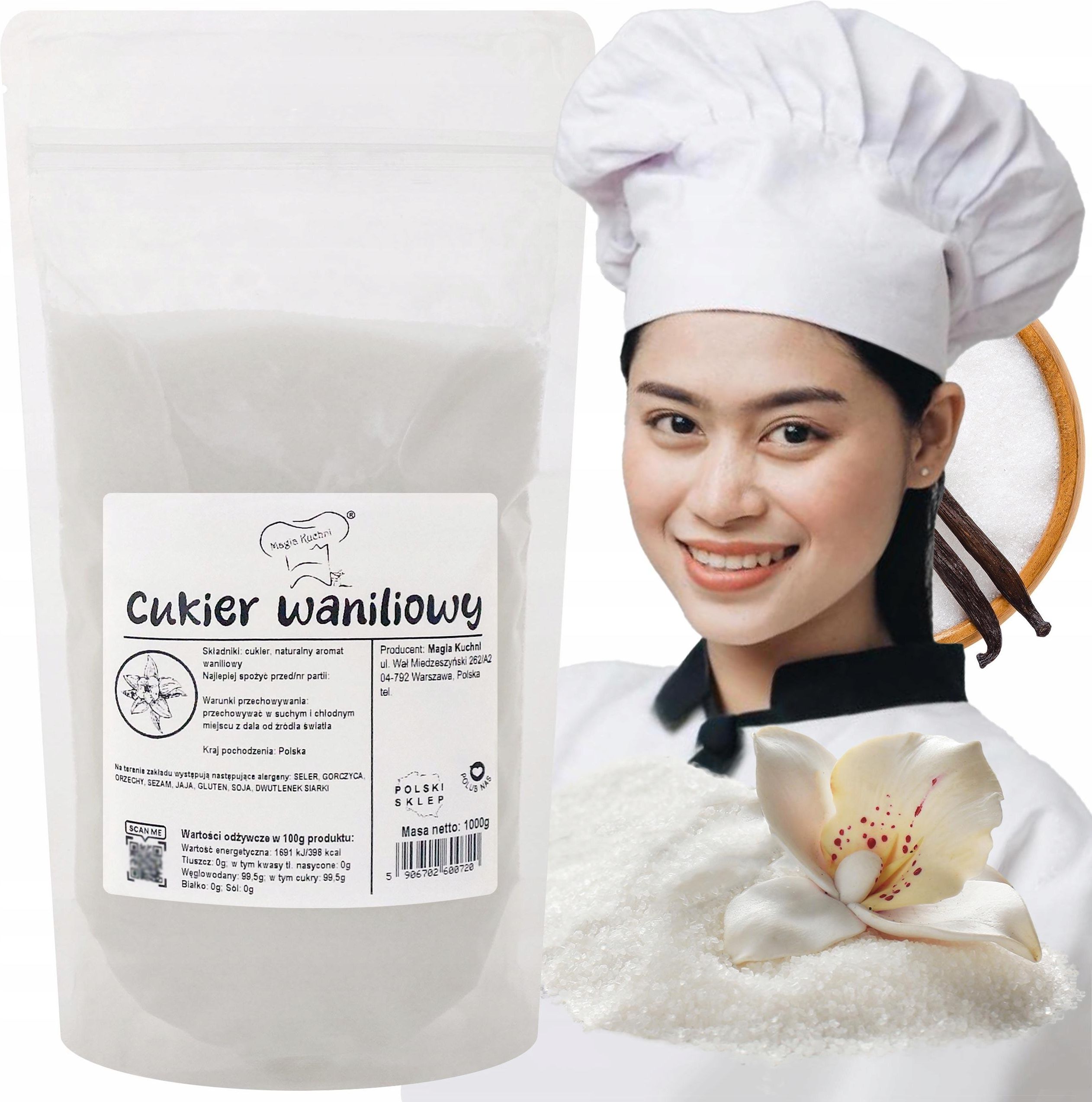 Magia Kuchni Cukier Waniliowy 1kg Dodatek Do Ciast I Deserów Naturalny Aromat - Ceny i opinie ...