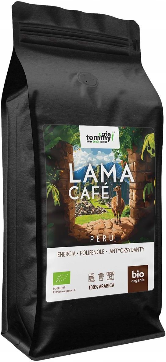 Kawa Tommy Cafe Ziarnista Lama Bio 1kg Organic Peru 100% Arabica Świeżo ...