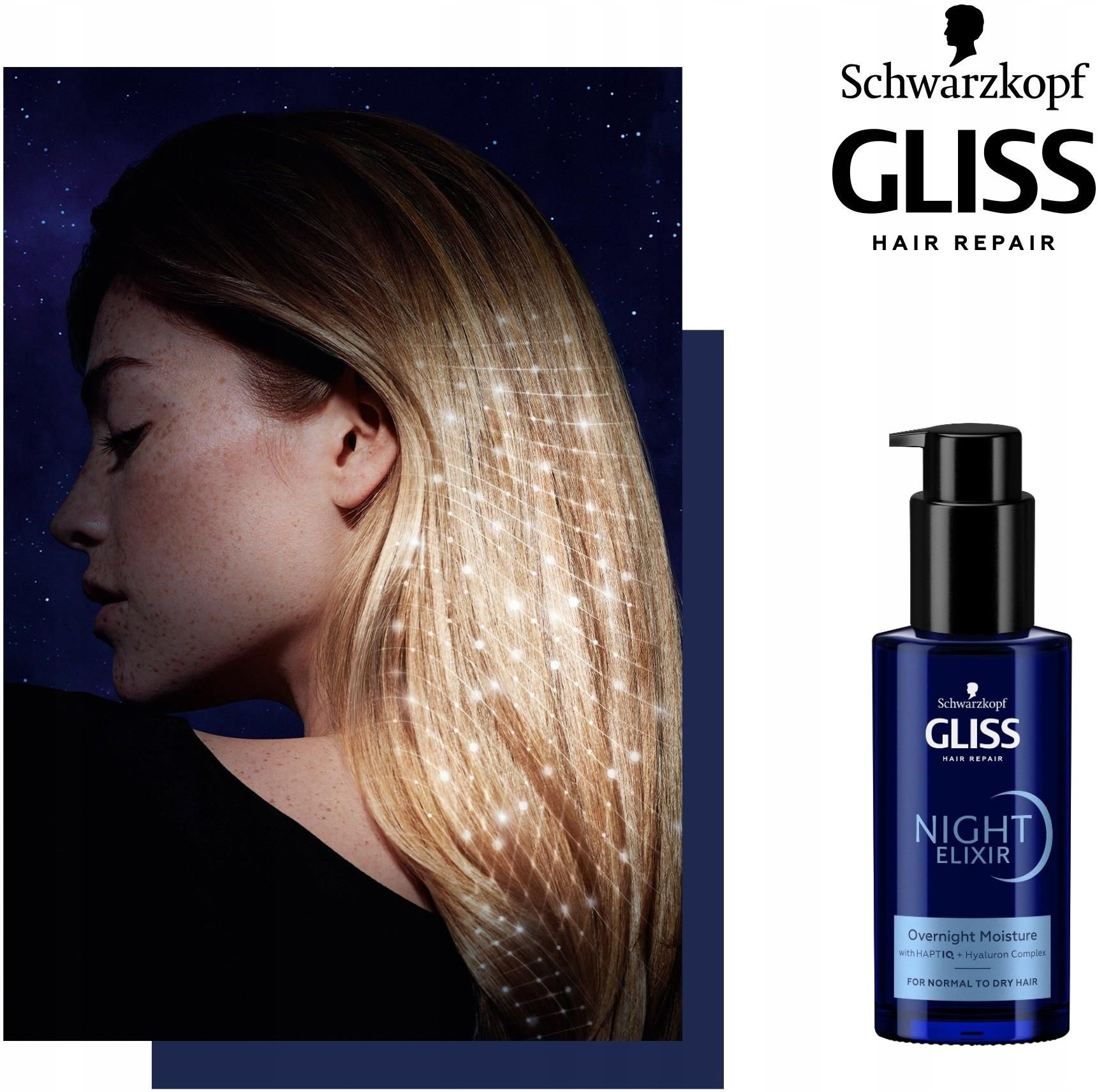 Gliss Night Elixir Overnight Moisture Eliksir Do Włosów 100ml - Opinie ...