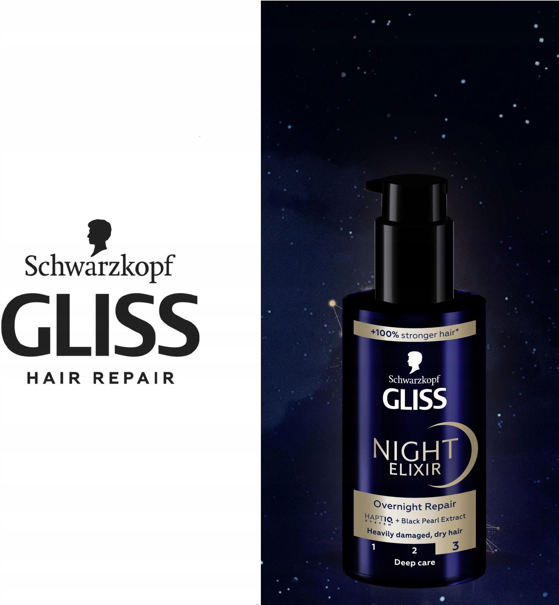 Gliss Night Elixir Overnight Repair Eliksir Do Włosów 100ml - Opinie i ...