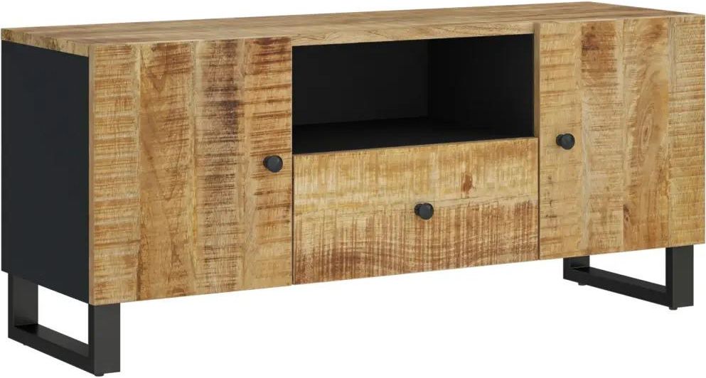 Gravora Szafka Rtv Z Litego Drewna Mango 105X33,5X46Cm Naturalne ...