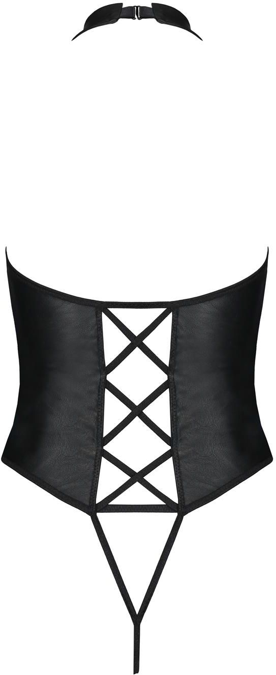 Passion Nancy - Body wetlook z otwartym krokiem Wariant/Rozmiar: 2XL ...