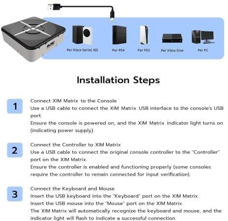 Mcbazel XIM Matrix Multi-Input Adapter Converter for Xbox Series X/S ...
