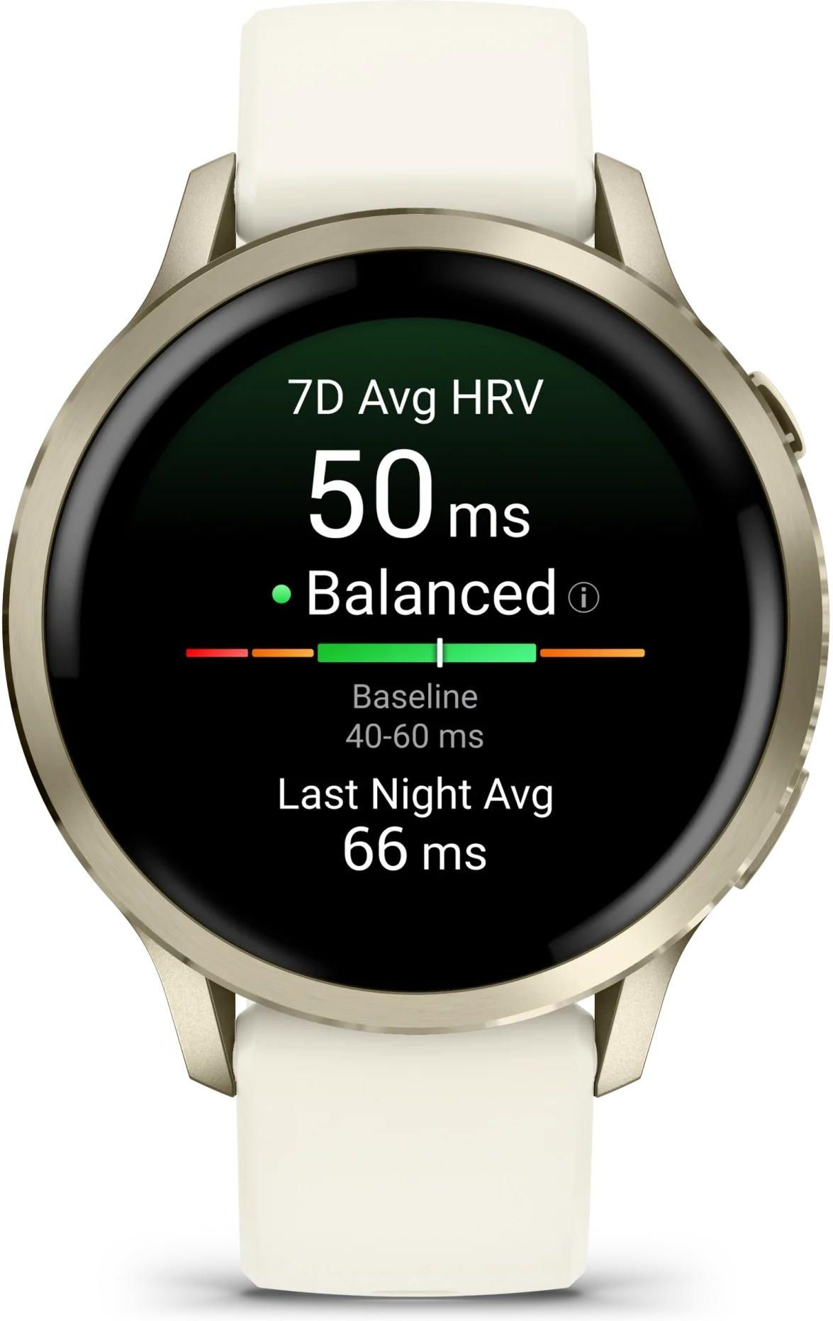 Garmin Venu 4 41mm Lunar gold z paskiem silikonowym w kolorze Bone ...