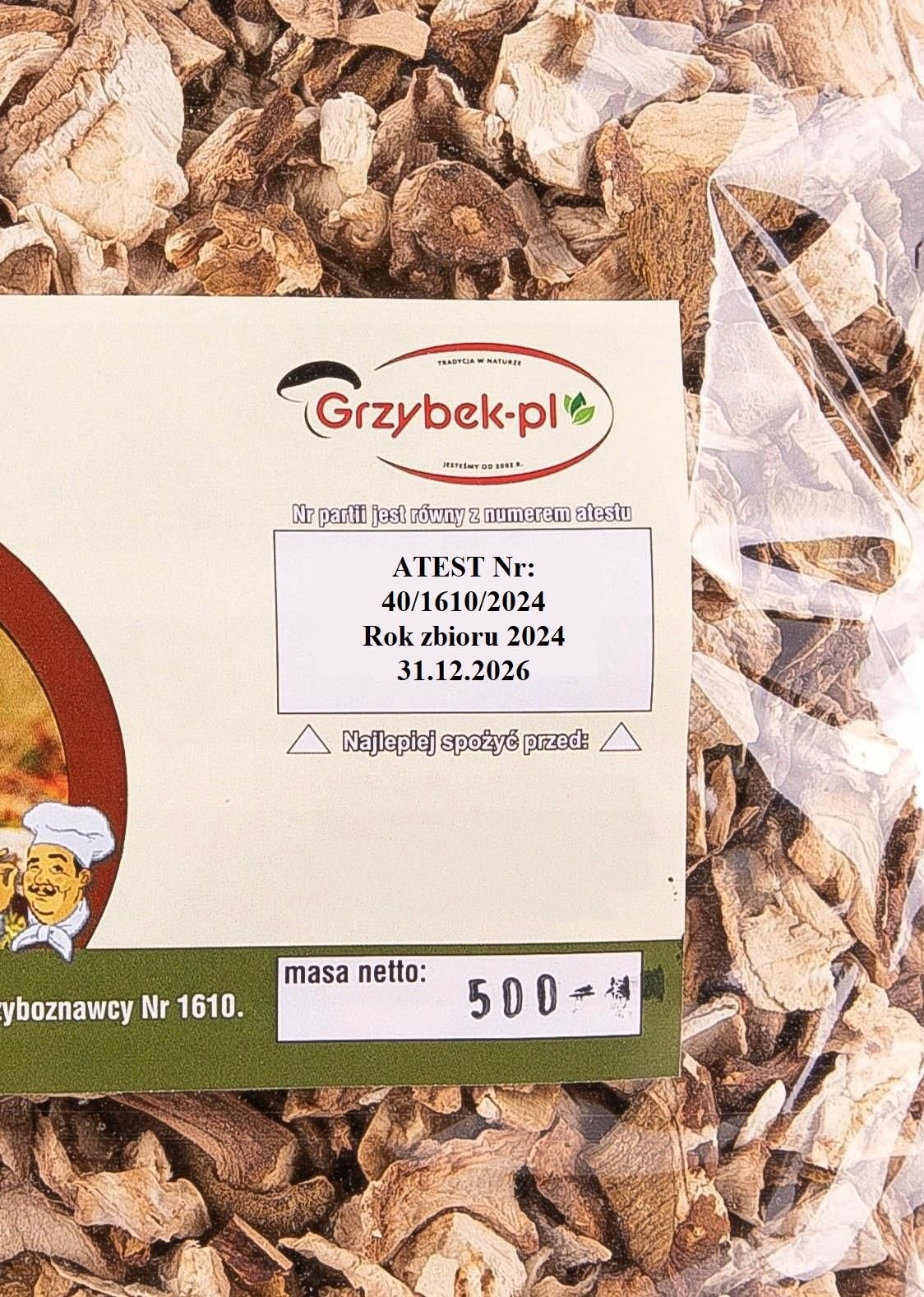 Grzybek Borowik Drobno Krojony Grys 500g Polski Atest 2024 Grzyby ...