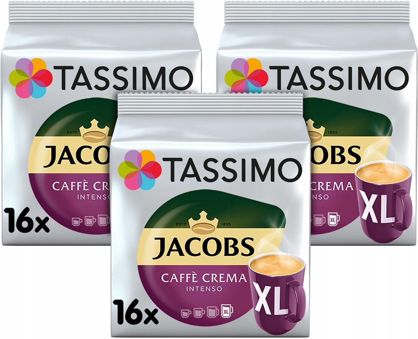 Kapsułki do ekspresów Tassimo Kapsulki Jacobs Caffé Crema Xl Intenso 3X ...