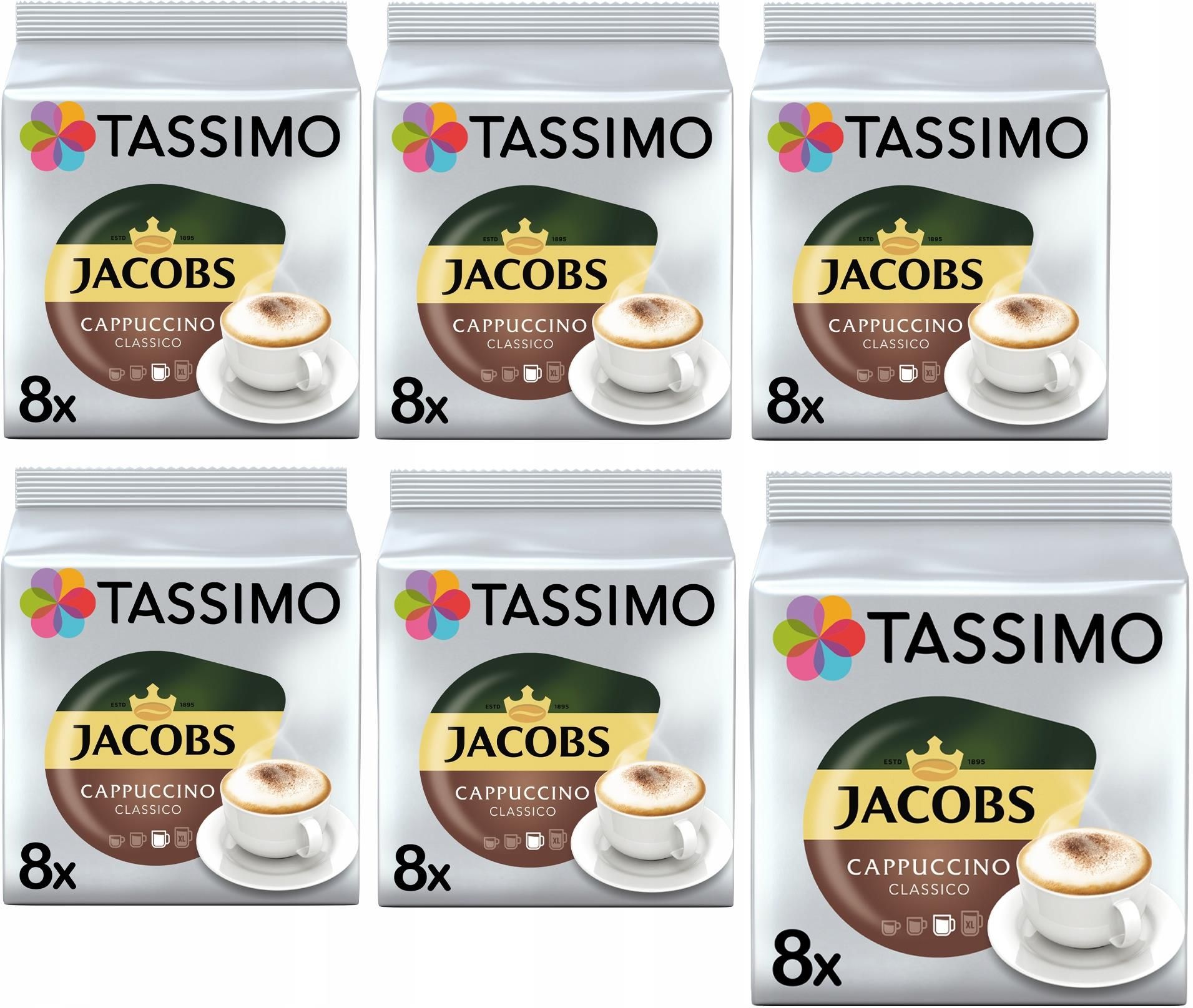 Kapsułki do ekspresów Tassimo Kapsułki Cappuccino Classico 6X 8szt. 5+1 ...