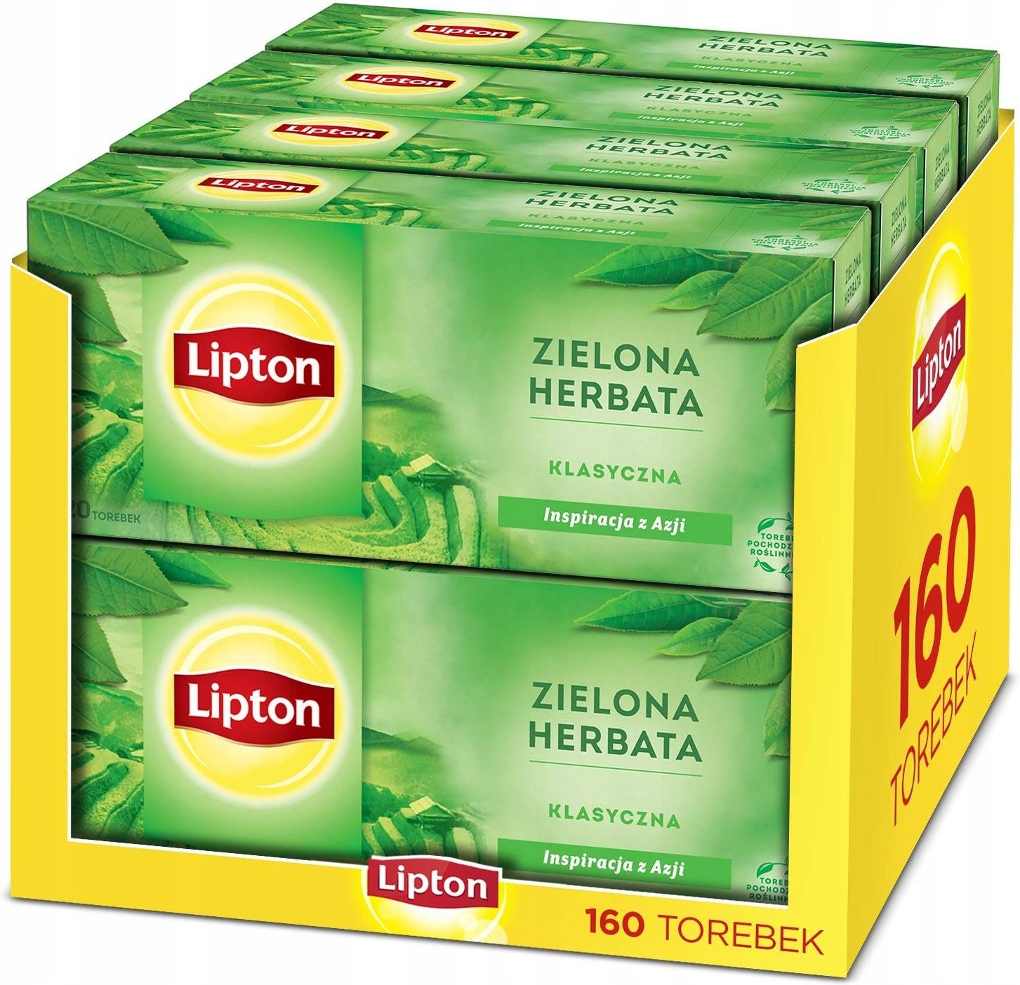 Herbata Lipton Zestaw Green Tea Herbata Zielona Aromatyzowana Klasyczna ...