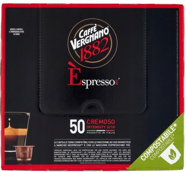 Kapsułki do ekspresów Caffe Vergnano Kapsułki Nespresso Cremoso 50szt ...