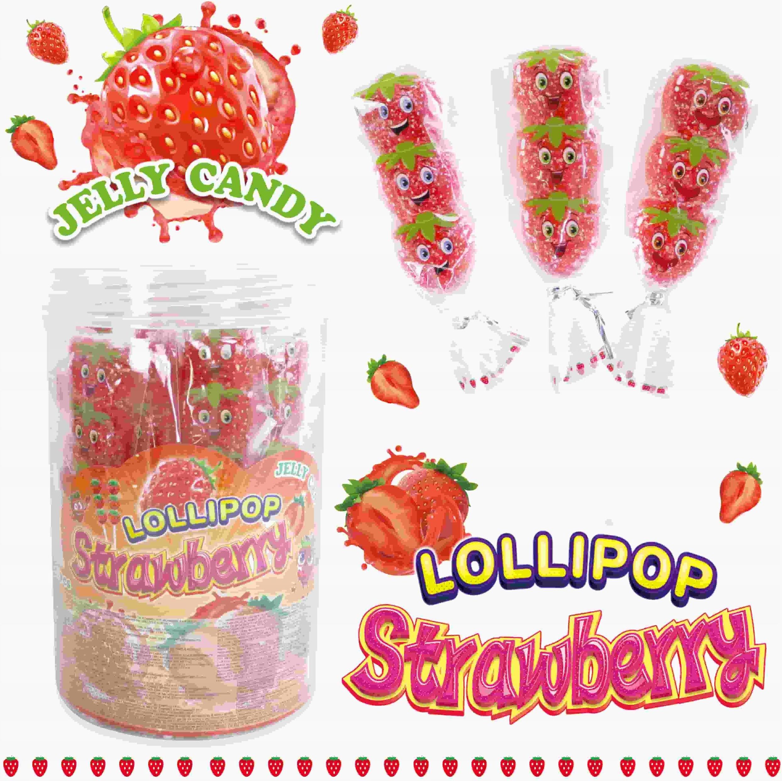 Profisa Lizak Żelkowy Czerwona Truskawka Jelly Candy 30szt. - Ceny i ...