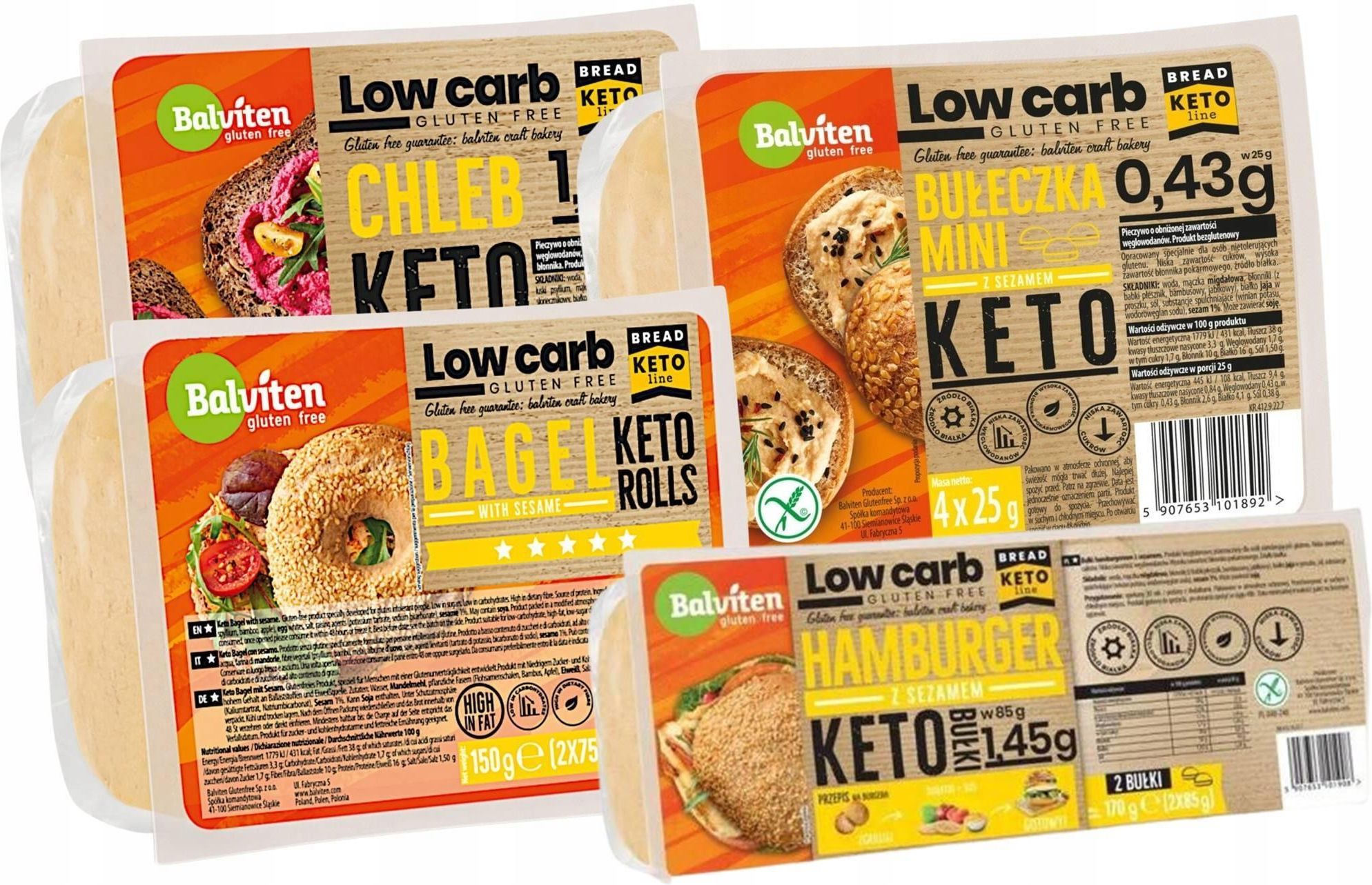 Balviten Keto Zestaw Chleb Bułki Bajgle Hamburger - Ceny i opinie ...