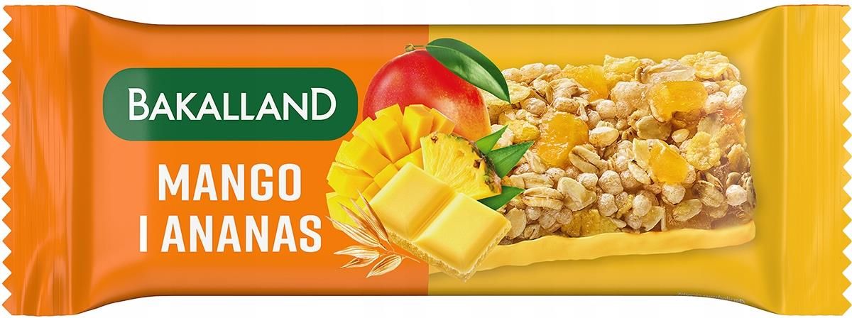 Bakalland Baton Zbożowy Mango I Ananas 25X40g Śniadaniowy Musli - Ceny ...