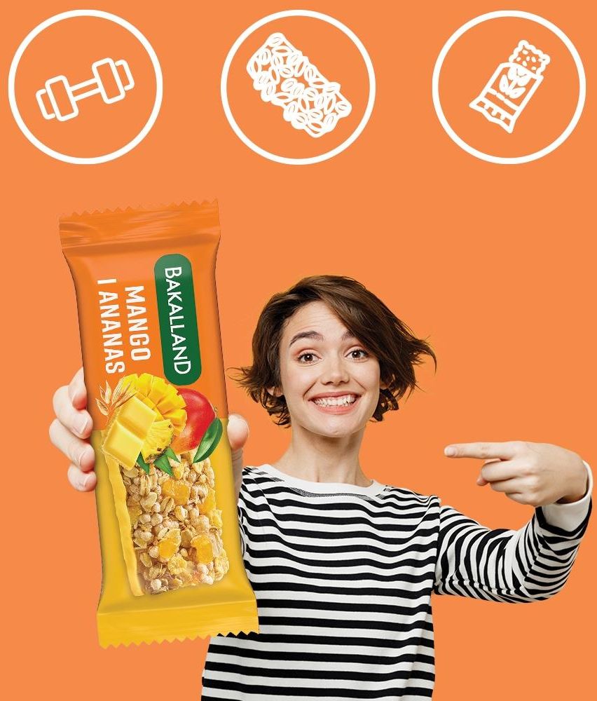 Bakalland Baton Zbożowy Mango I Ananas 25X40g Śniadaniowy Musli - Ceny ...