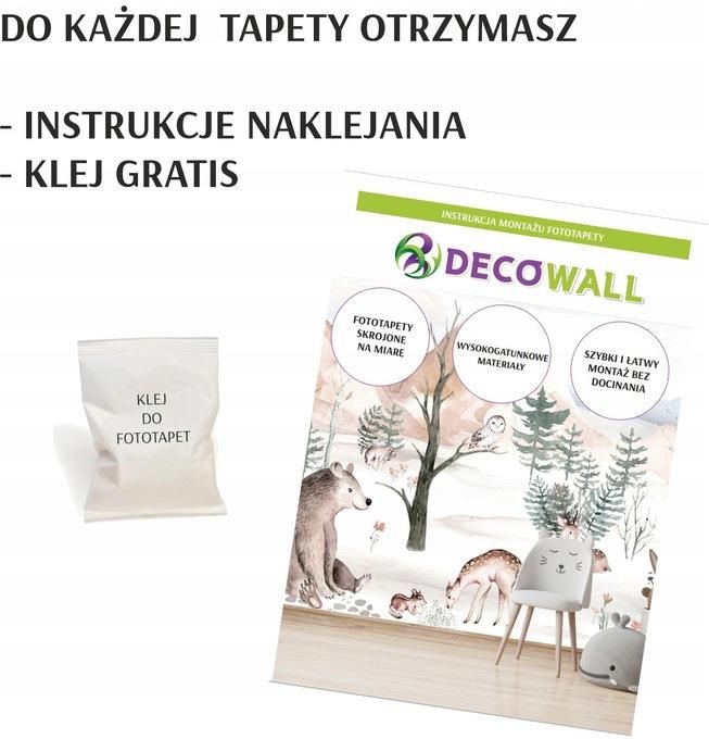 Deco Wall Tapeta Dla Dzieci Las Morze Statek Zwierzęta Miś Wydra Sowa ...