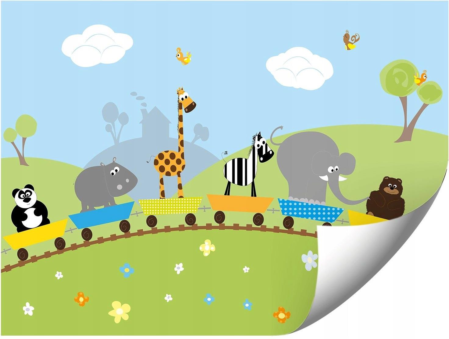 Fototapeta Pociag Zoo Ze Zwierzetami Do Sypialni Salonu 400X280 ...