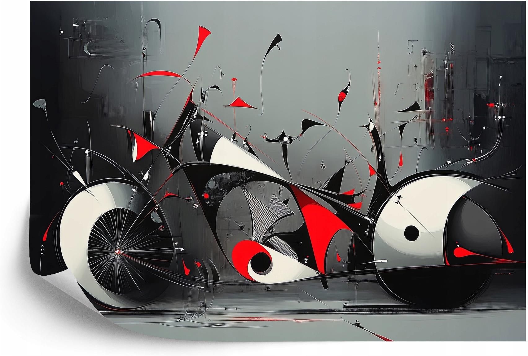 Fototapeta Motocykl Motor Motocyklowy Grafika Styl Miro 368X254cm ...