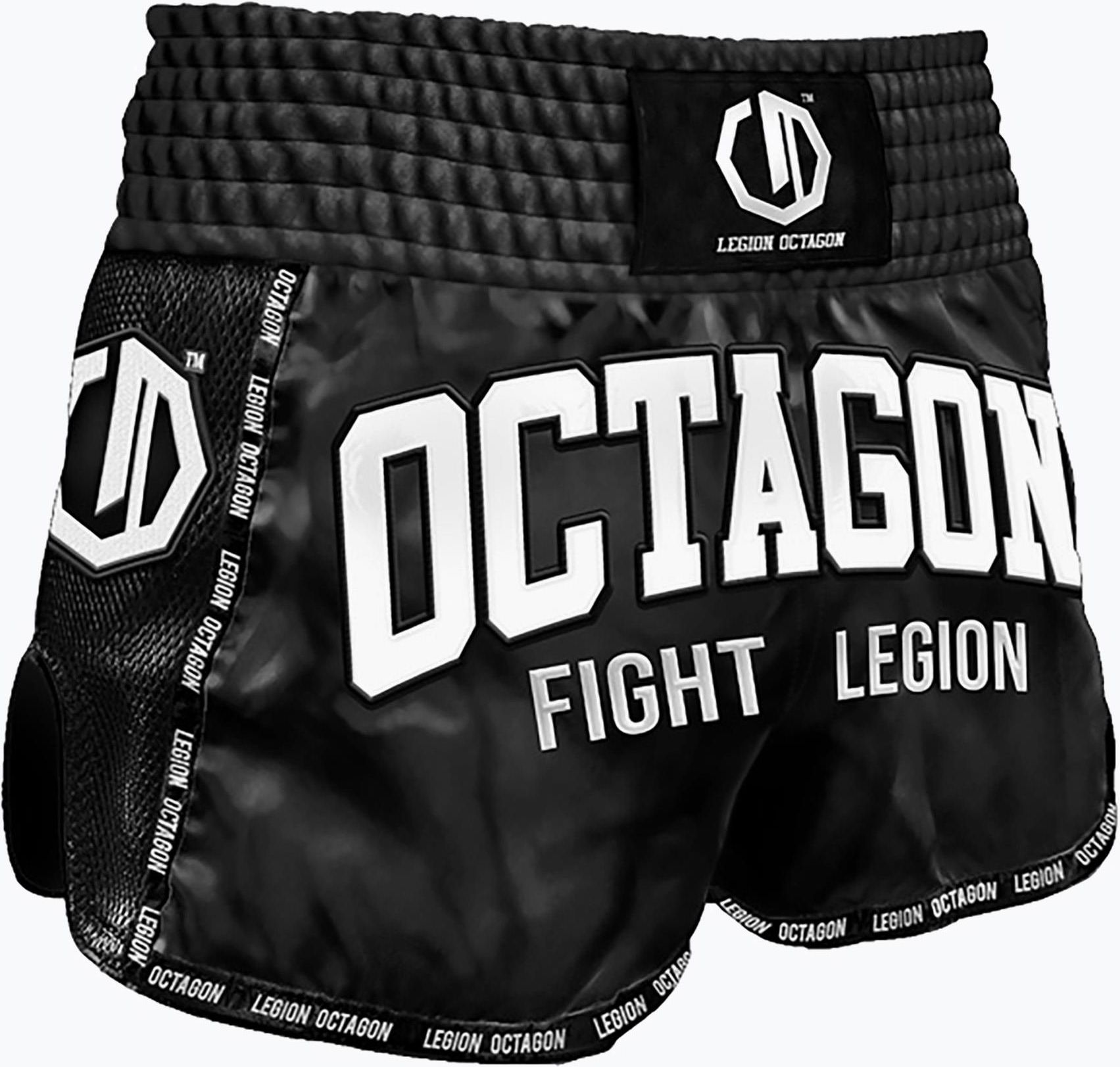 Octagon Spodenki Treningowe Kickboxing/Muay Thai Legion Fight Premium Black/White - Ceny i ...
