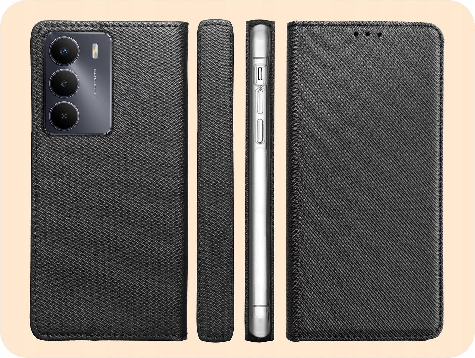 Hello Case Etui Z Klapką Do Realme 14X 5G C75 Czarne Zamykane ...