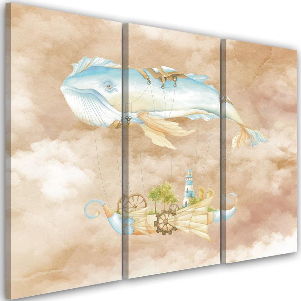 Feeby Obraz Tryptyk Na Płótnie, Feeby Latający Wieloryb I Statek 120X80 - Opinie i atrakcyjne ...