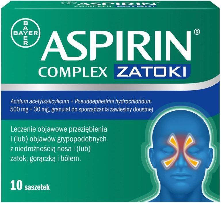 Bayer Aspirin Complex Zatoki 500mg + 30 Granulat 10sasz. - Opinie i ...