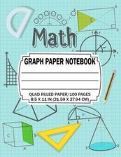 Math Graph Paper Notebook: Quad Ruled 5 squares per inch: Math and ...