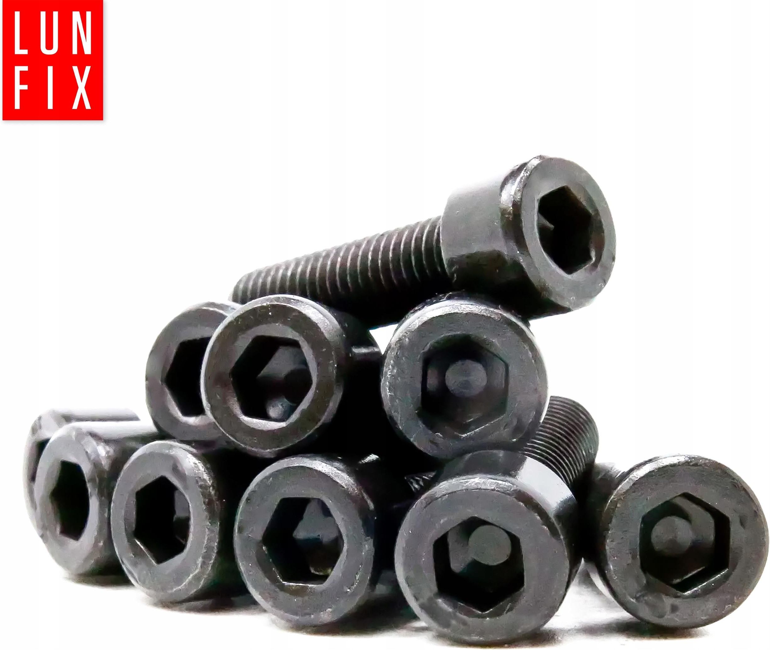 Lun Fix Śruba imbusowa M8x30 czarny ocynk z łbem walcowym DIN912 kl8.8 ampulowa 1kg 1869069697 ...