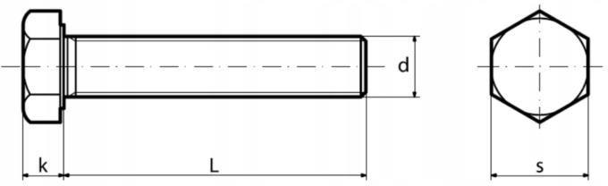 Awamet M16X110 KL.8.8 Śruba Din 933 1kg. Ocynk Łeb 6-KĄTNY 1869122420 ...