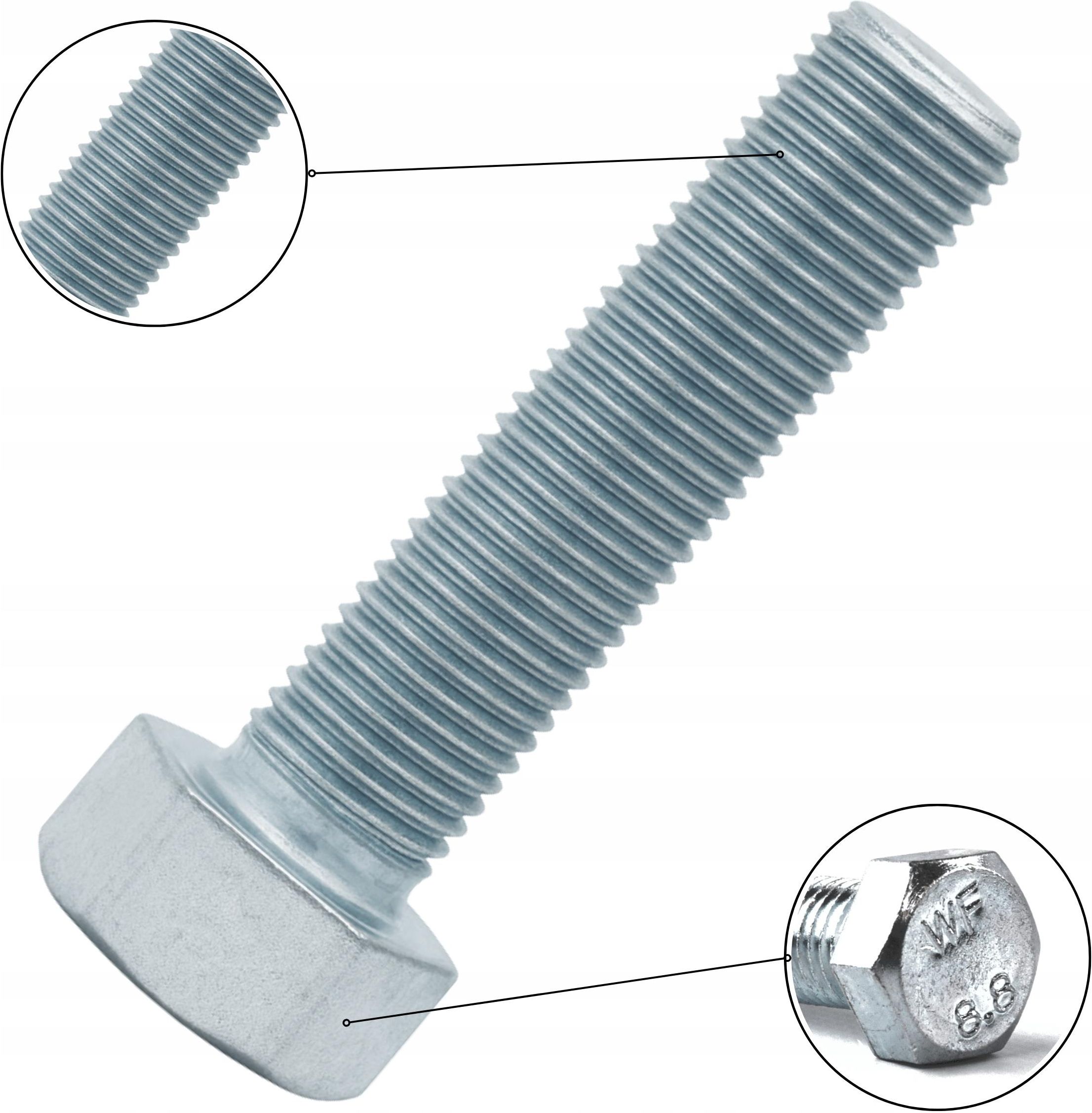 Awamet M16X110 KL.8.8 Śruba Din 933 1kg. Ocynk Łeb 6-KĄTNY 1869122420 - Opinie i ceny na Ceneo.pl