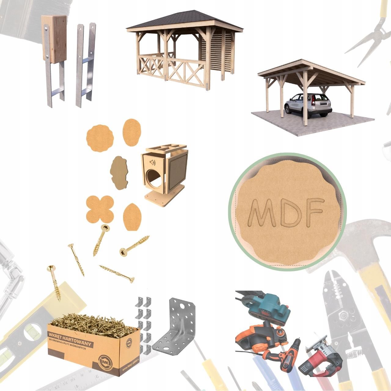 Mag Krak Wkręty ciesielskie talerzowe do więźby drewna torx 6x60 50szt ...