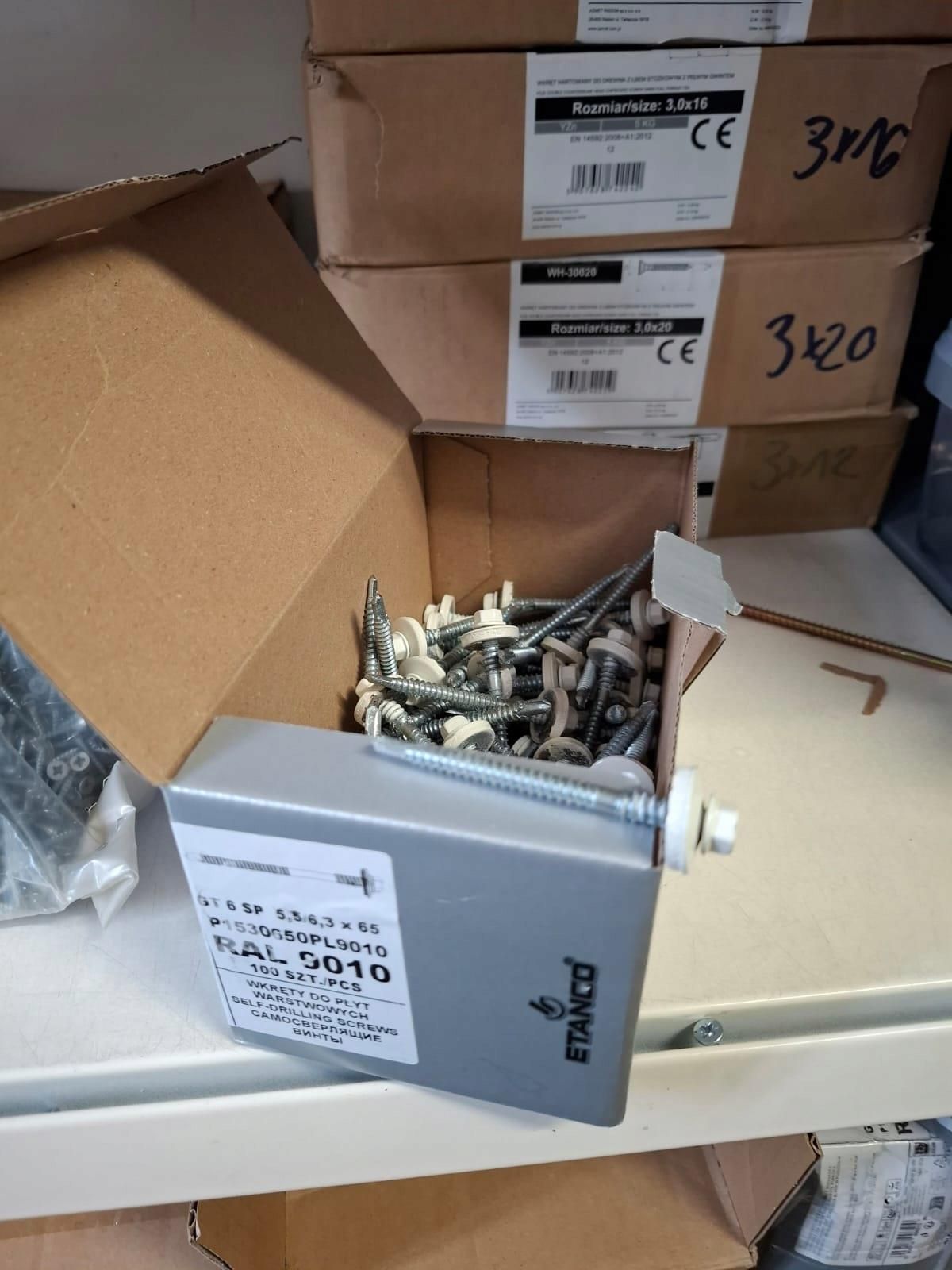 Etanco Wkręty do Płyt Warstwowych 5,5 x 65mm białe Ral 9010 100szt 1869059573 - Opinie i ceny na ...