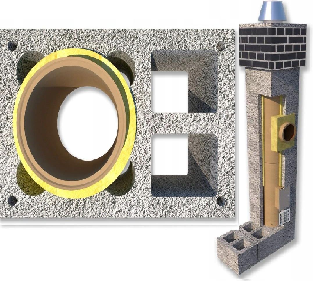System kominkowy Ceramiczne Kominy Komin 5M Systemowy 200 System Kominowy Ceramiczny 1880828603 ...
