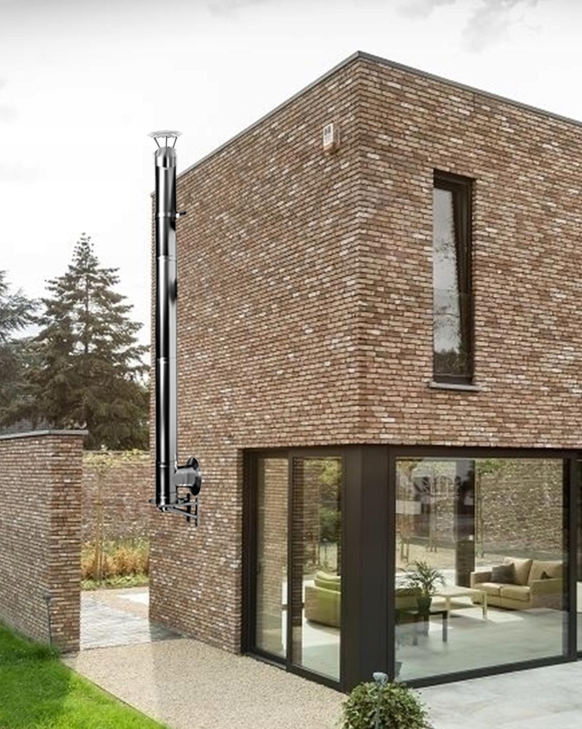 System kominkowy Mk Komin 5M Izolowany Fi 120 Dwuścienn Systemowy Dom Z Bali Koza Piec Kaflowy ...