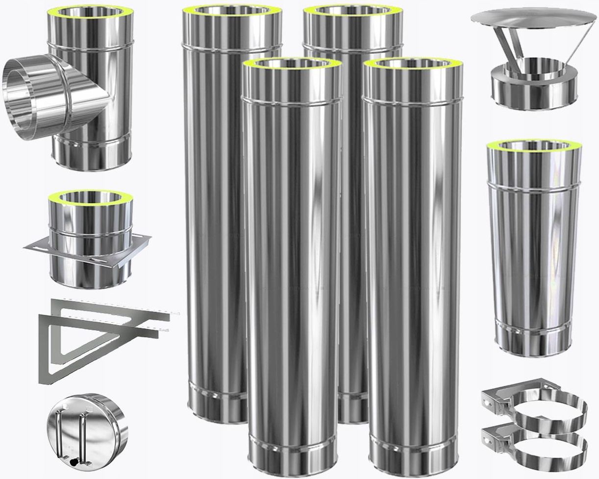 System kominkowy Mk Komin 5M Izolowany Fi 120 Dwuścienn Systemowy Dom Z Bali Koza Piec Kaflowy ...