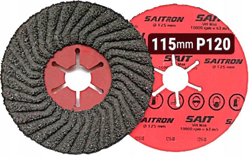 Sait Saitron Krążek Tarcza Dysk Beton Granit Gres Płytki 115 P120 ...
