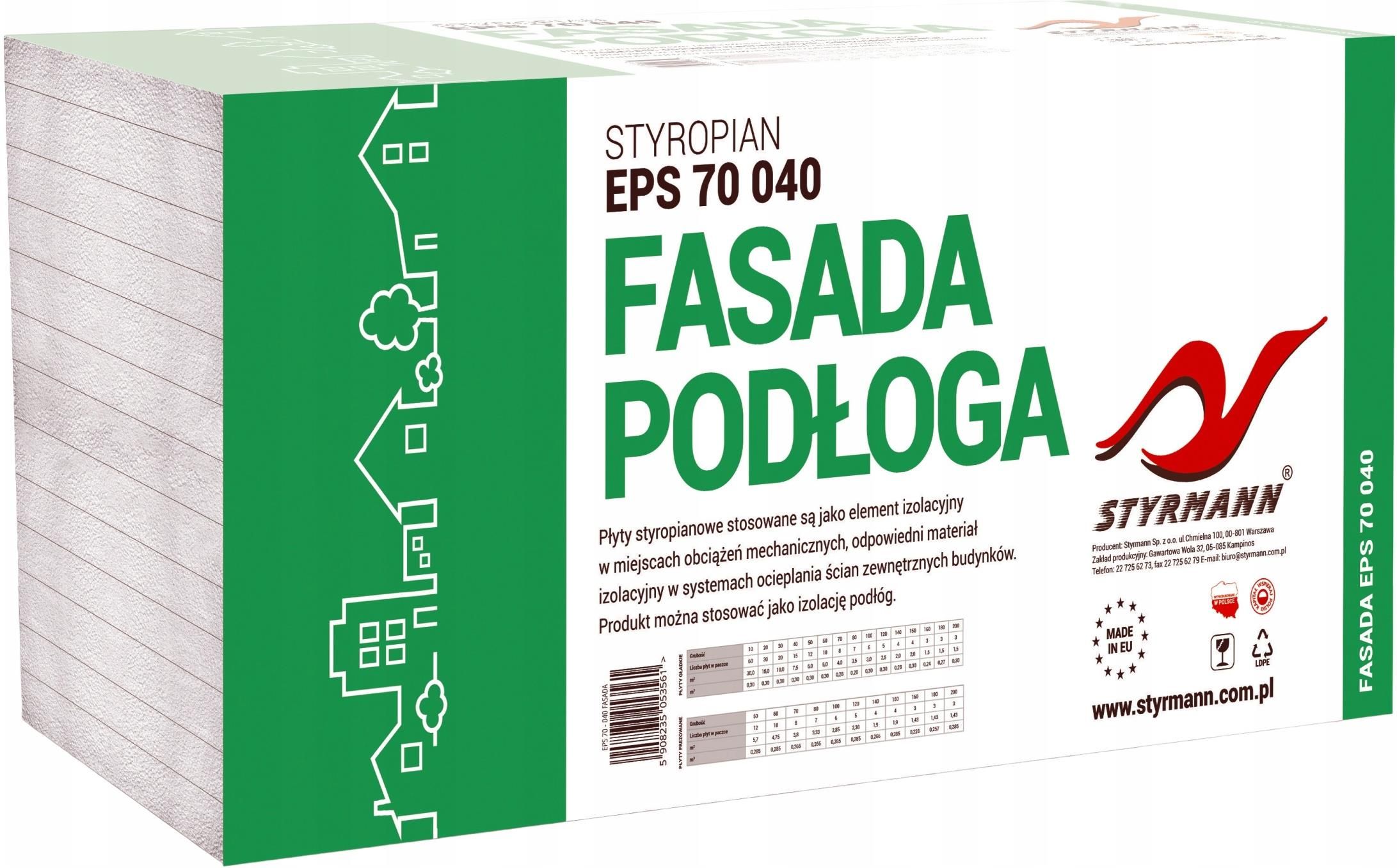 Styrmann Styropian Fasada Eps 70 040 18Cm Paczka 1,5M2 1880517761 ...