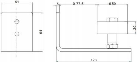 Stalowysquad Prowadnica Prowadnik Dolny Do Systemu Barn Door Jedna ...