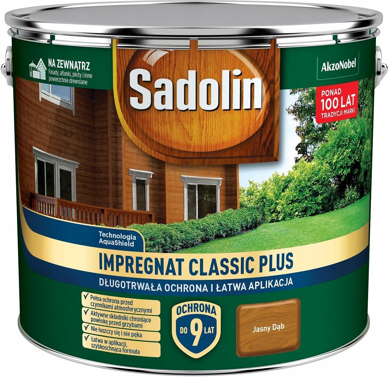 Sadolin Classic Plus Impregnat Wodny Do Ochrony Drewna Dąb Jasny 9L ...
