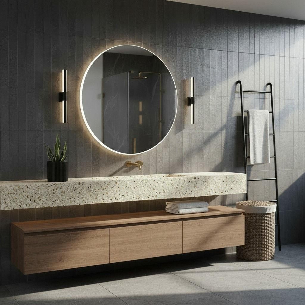 Mirado Lustro Łazienkowe Led Barwa Neutralna Okrągłe 80cm Sabora Deli ...